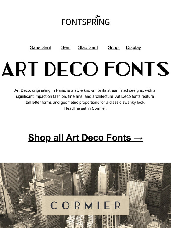 Fontspring: Art Deco Fonts | Fontface | Milled