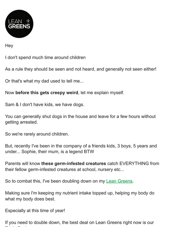 Lean Greens: 💚 Avoiding Germ Infested Creatures | Milled