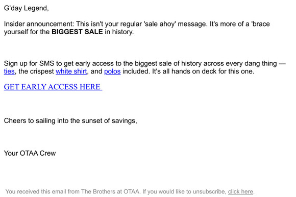 OTAA: Watch your inbox legend! 🚀 | Milled