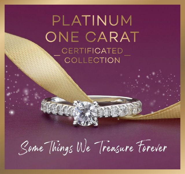 Ernest Jones: Platinum One Carat Collection | Milled