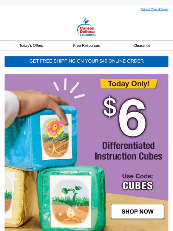 Carson-Dellosa Education: Ends Midnight! $6 Differentiated Instruction ...
