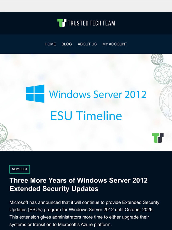 Trusted Tech Team Microsoft Announces Three More Years Of Windows Server 2012 Extended Security