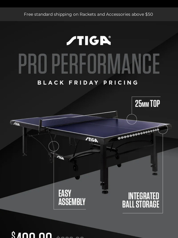STIGA: $200 OFF ST4100 | Performance 25mm Table 🔥 | Milled