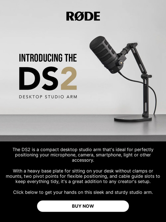 Rode: Introducing the DS2 Desktop Studio Arm | Milled