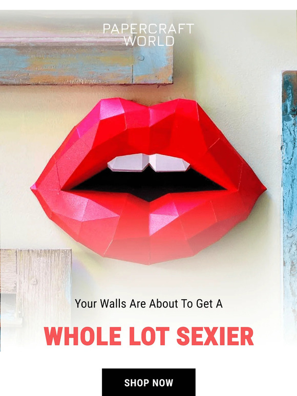 PaperCraft World: Trending: Red 3D Lips Wall Art👄 | Milled
