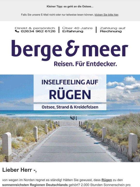 Berge & Meer: Kennen Sie eine der sonnenreichsten Inseln Deutschlands ...