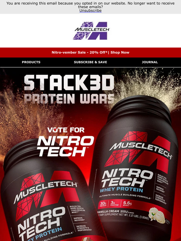 MuscleTech: The Stack3d Protein Wars is back for 2023 | Milled