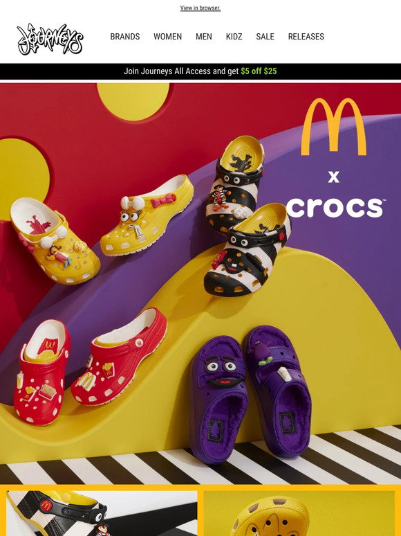 Journeys: NEW: McDonald’s x Crocs | Milled