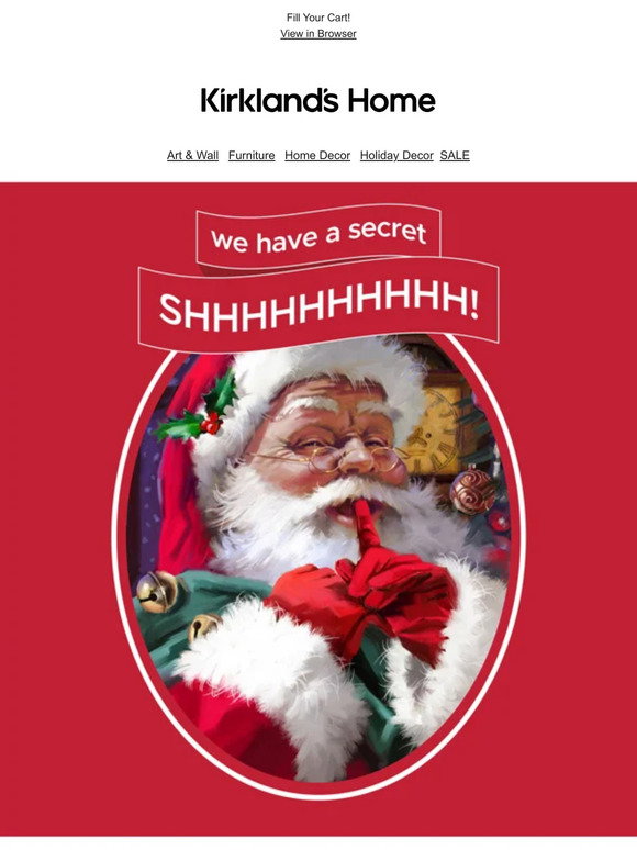 Kirkland's: We Have a Secret.... 50% Off ALL Wreaths Tomorrow ONLY ...