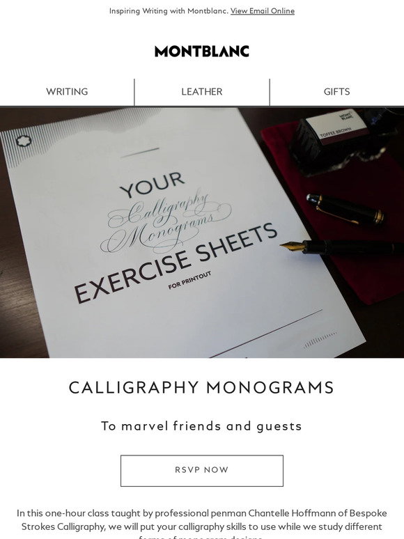 Montblanc: You're invited to an exclusive calligraphy class! | Milled