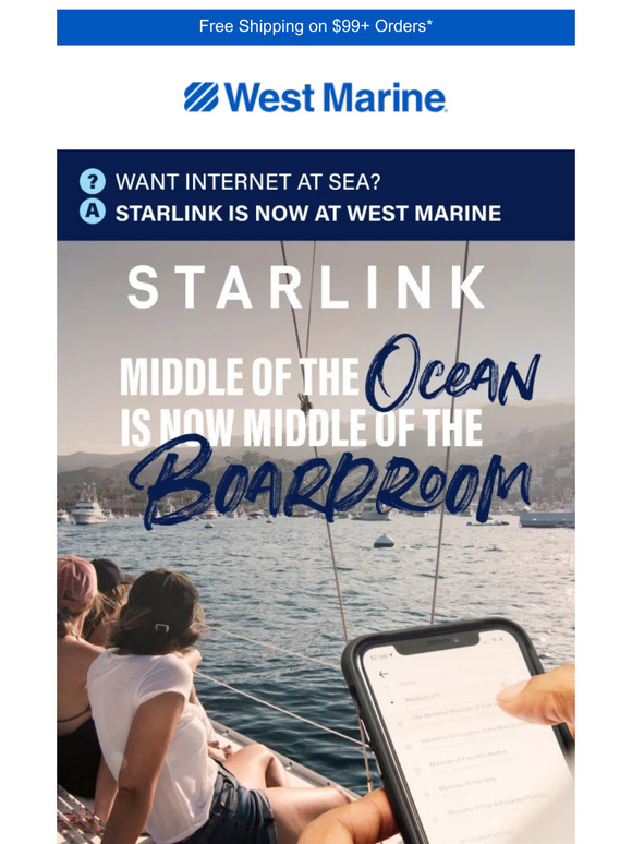 West Marine: Starlink mobile internet kits are now available at West ...