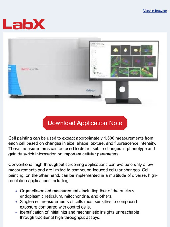 LabX: Application Note: Cell Painting for High Content Screening Assays ...