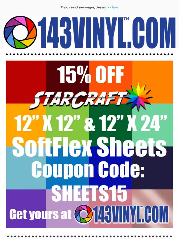 143Vinyl: StarCraft SoftFlex Sheets on Sale NOW! | Milled