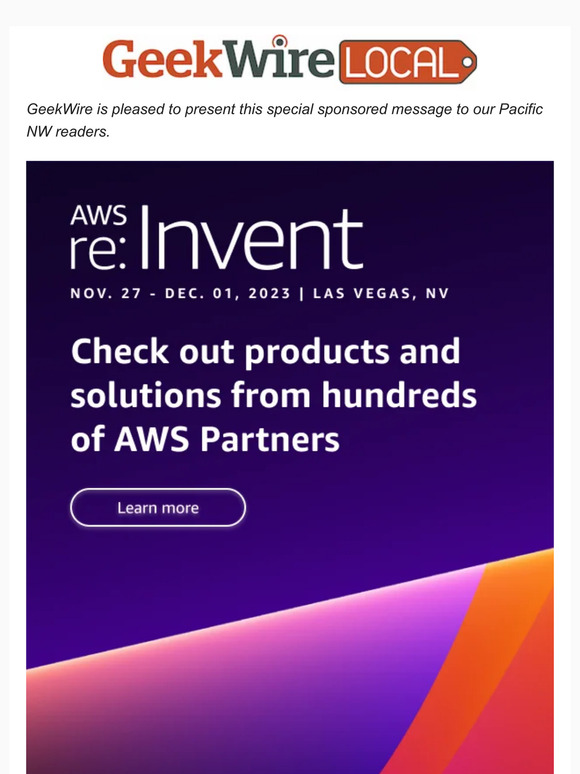 GeekWire: AWS re:Invent 2023: Discover products and solutions from hundreds of AWS Partners | Milled