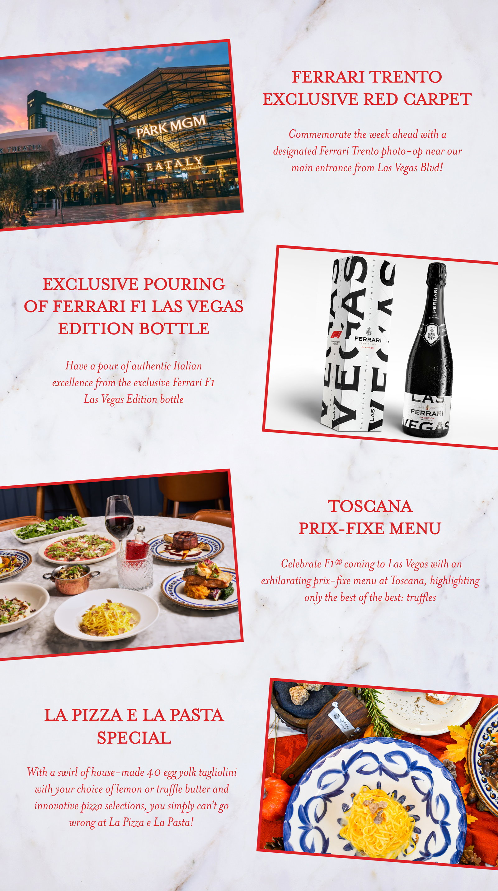 Eataly: The Official Toast of the F1® is now at Eataly Las Vegas! | Milled