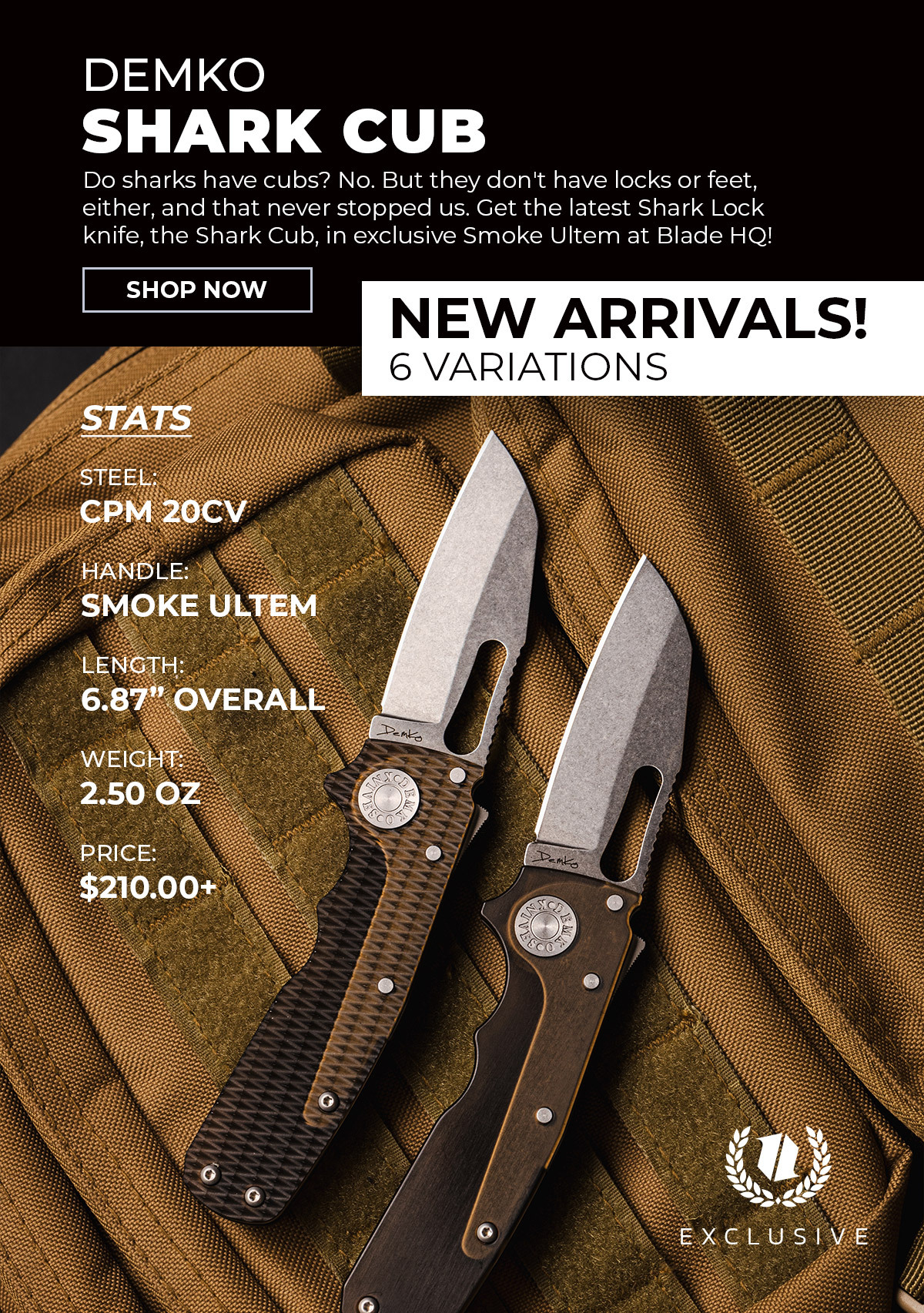 Blade HQ: A new Shark Lock knife from Demko?! | Milled