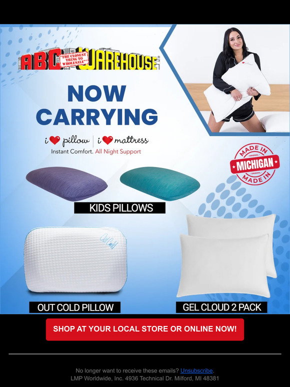 I Love Pillow: I Love Pillow Now Available at All ABC Warehouse ...