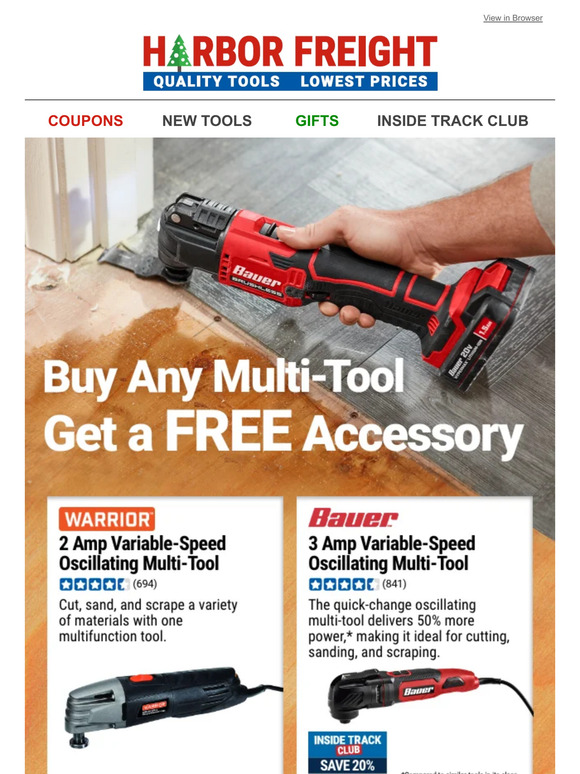 Harbor Freight: Buy a Multi-Tool and We’ll Give You a FREE Accessory ...