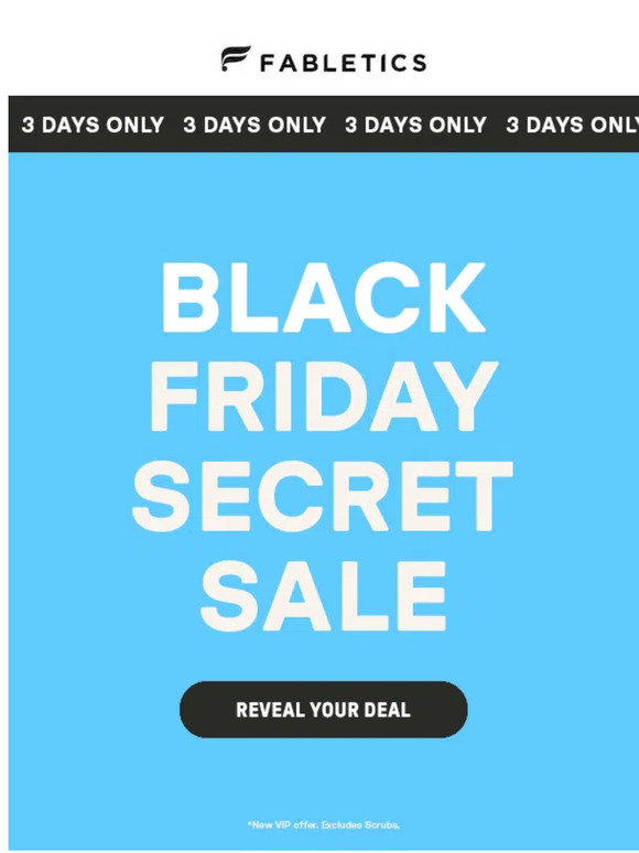 Fabletics: Shhh 🤫 The Black Friday Secret Sale is HERE. | Milled