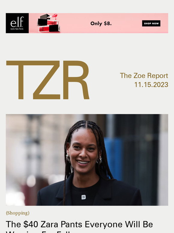 The Zoe Report: The $40 Zara Pants Everyone Will Be Wearing For Fall ...