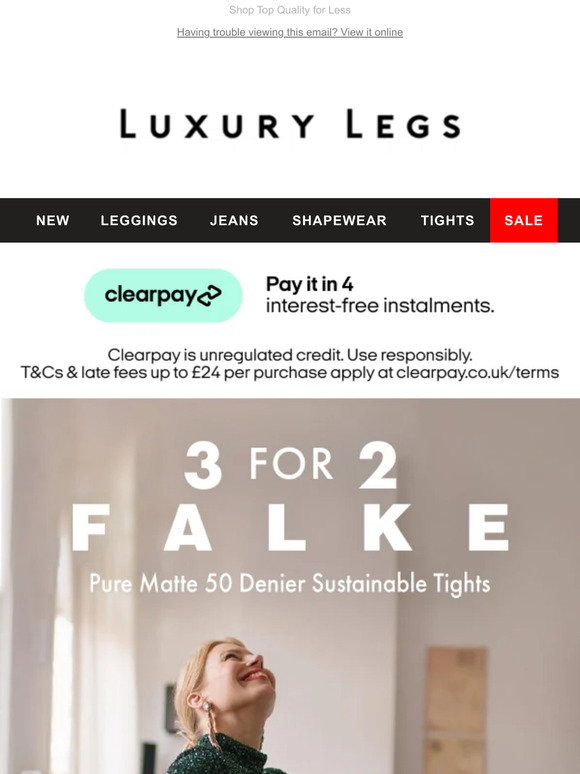 Luxury Legs: Exclusive 3 FOR 2 Falke Pure Matte 50 Tights | Milled