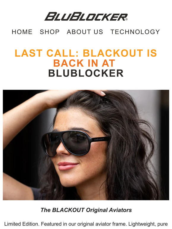 BluBlocker: Our #1 Seller is Blackout | Milled