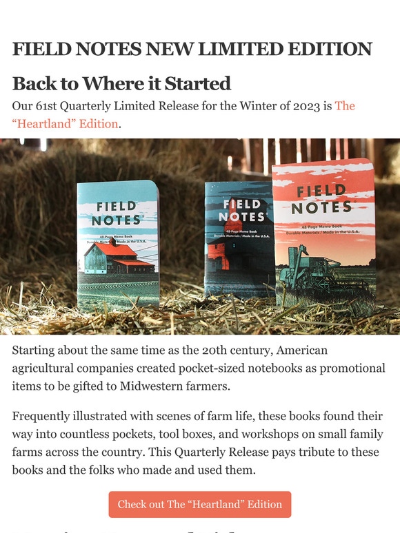 Field Notes: Field Notes New Limited Edition | Milled