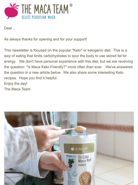 The Maca Team: Is Maca Keto-Friendly? + More | Milled