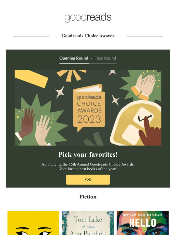 Goodreads: Vote in the 15th Annual Goodreads Choice Awards | Milled