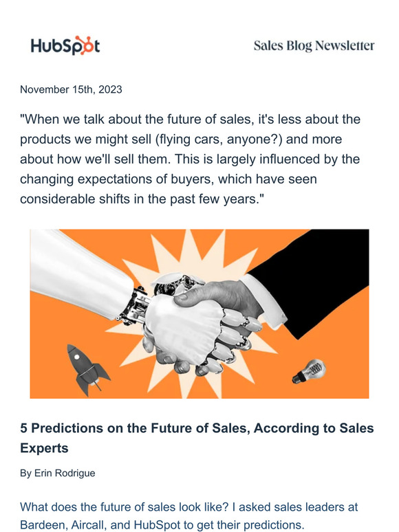 HubSpot: 5 Predictions on the Future of Sales, According to Sales ...