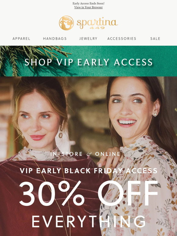 Spartina: VIPs ONLY: 3O% Off - Why Wait? | Milled
