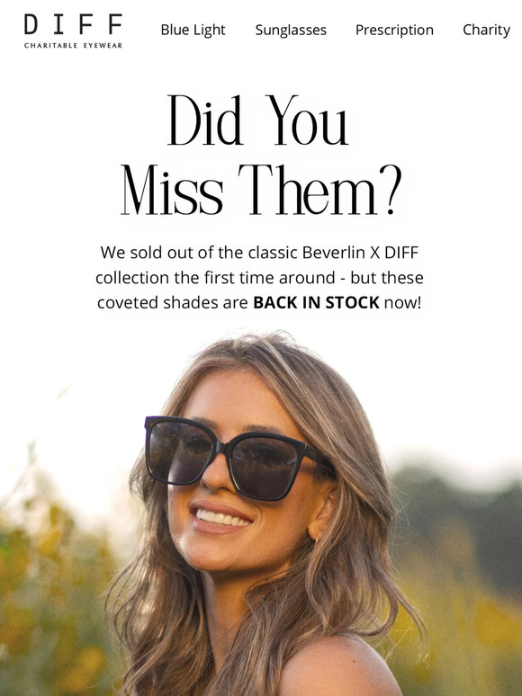 DIFF Eyewear: This Just In: Beverlin × DIFF Is BACK - and NEW! 🤍 | Milled