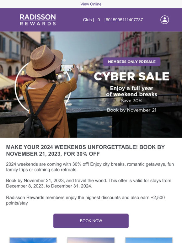 Radisson Blu Edwardian: Cyber Sale call! Book by November 21, 2023, and ...