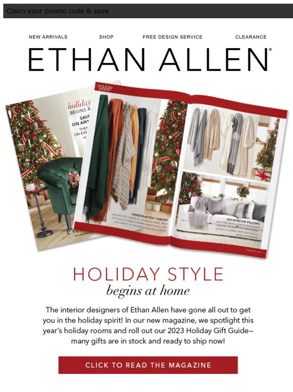 Ethan Allen: It’s our new holiday magazine | Milled