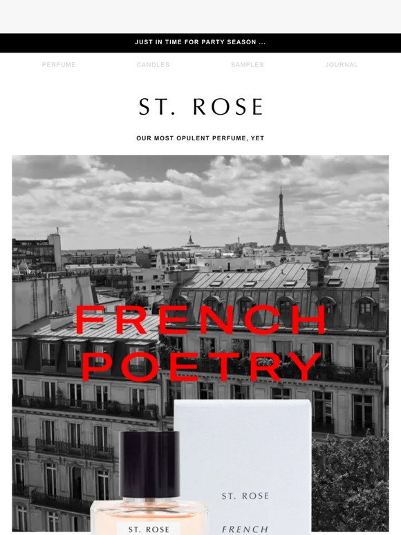 ST. ROSE: Discover Our Newest Perfume, French Poetry | Milled