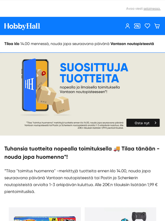 Hobby Hall: Suosituimmat varastotuotteet - *Tilaa tänään, nouda jopa huomenna! | Milled