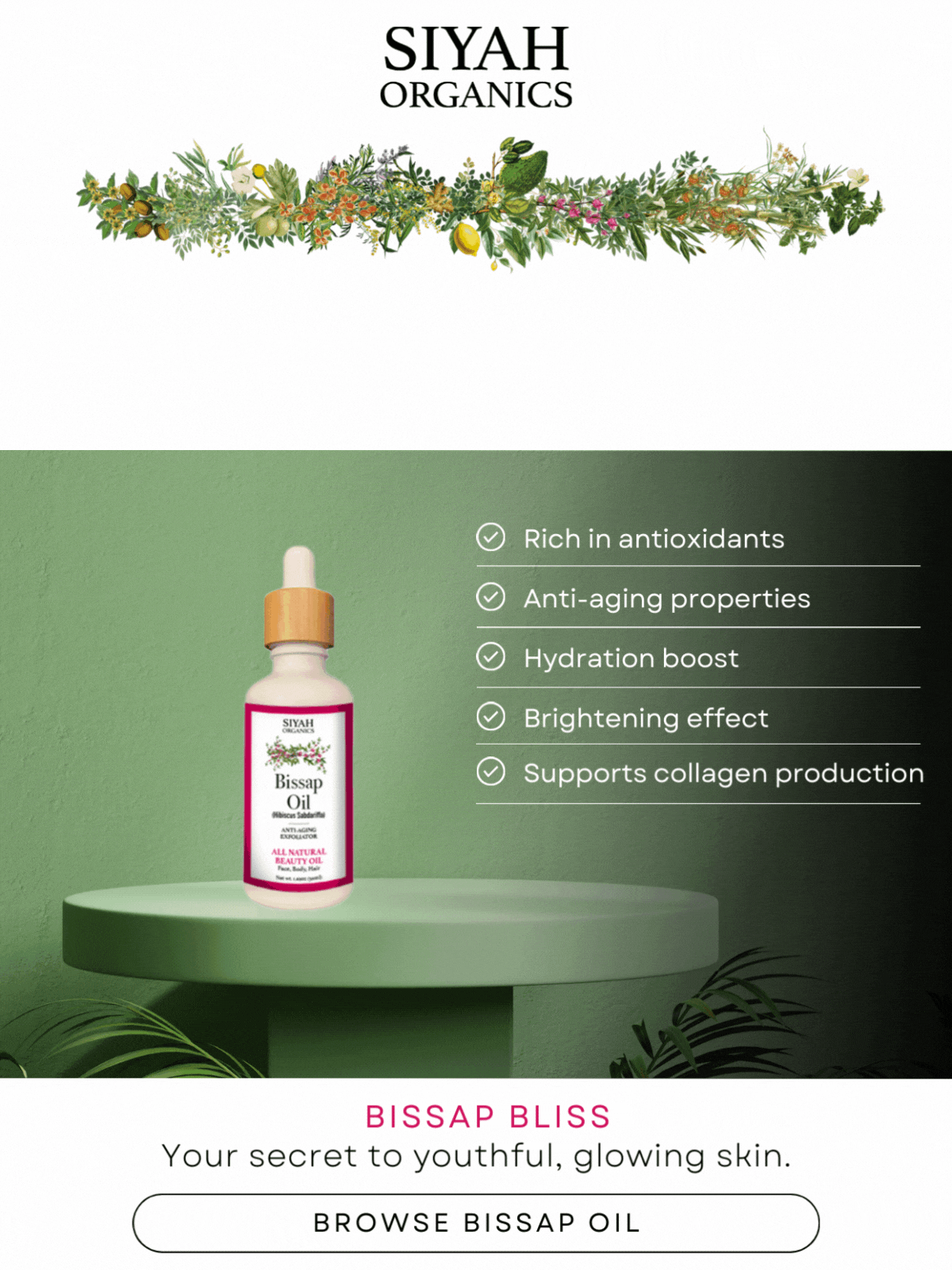 Siyah Organics: NATURE'S ELIXIR | BISSAP OIL 🌿💕 | Milled