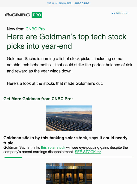 CNBC: See Goldman's Year-End Stock Picks and 2024 Outlook | Milled