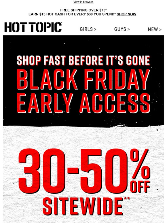 Hot Topic: Hurry, everyone! 30%-50% Off, BOGO $10 hoodies & more deals ...