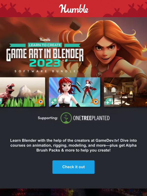 Humble Bundle: Learn to create game art in Blender! | Milled