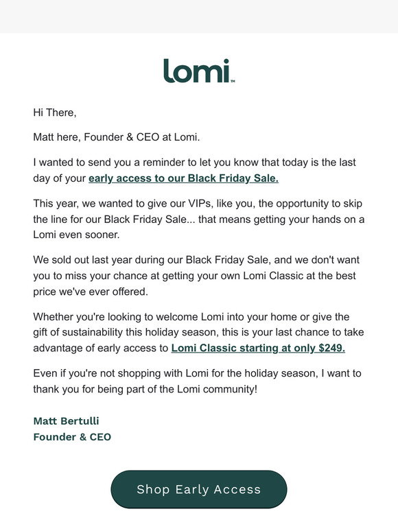 Lomi: A Letter from the Lomi Founder | Milled