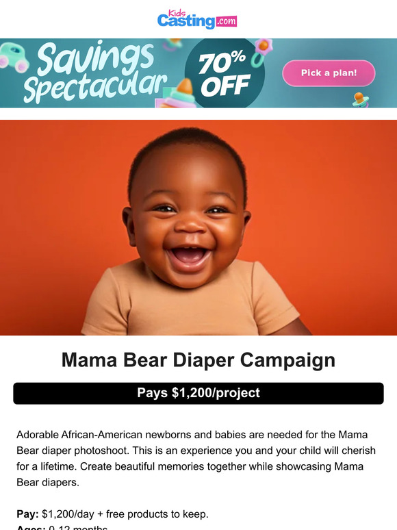 KidsCasting: African-American newborns and babies needed for Mama Bear ...