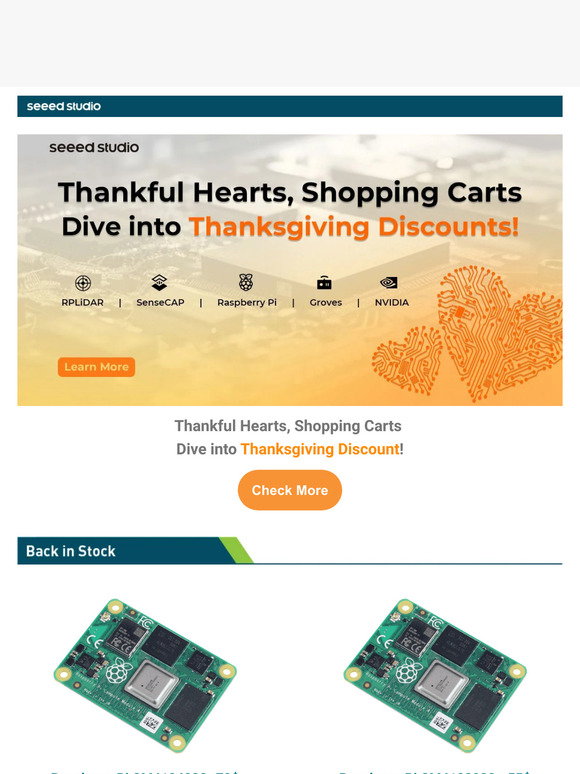Seeed Studio: 🎉Thankful Hearts, Shopping Carts, Big Thanksgiving ...