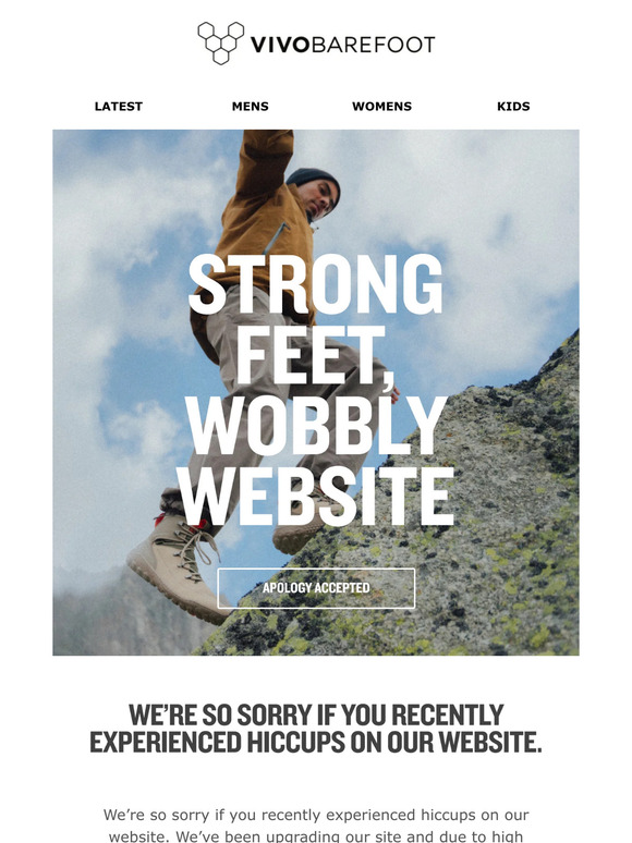 Vivobarefoot: Our website took a wobble | Milled
