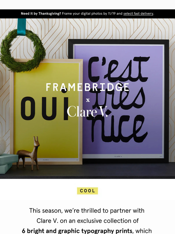 Framebridge: New! Clare V. x Framebridge | Milled