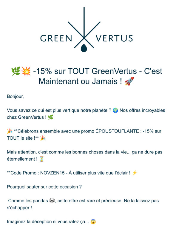 Greenvertus: 🌱 Votre Ticket Vert pour l'Éco-Économie ! -15% Juste pour ...