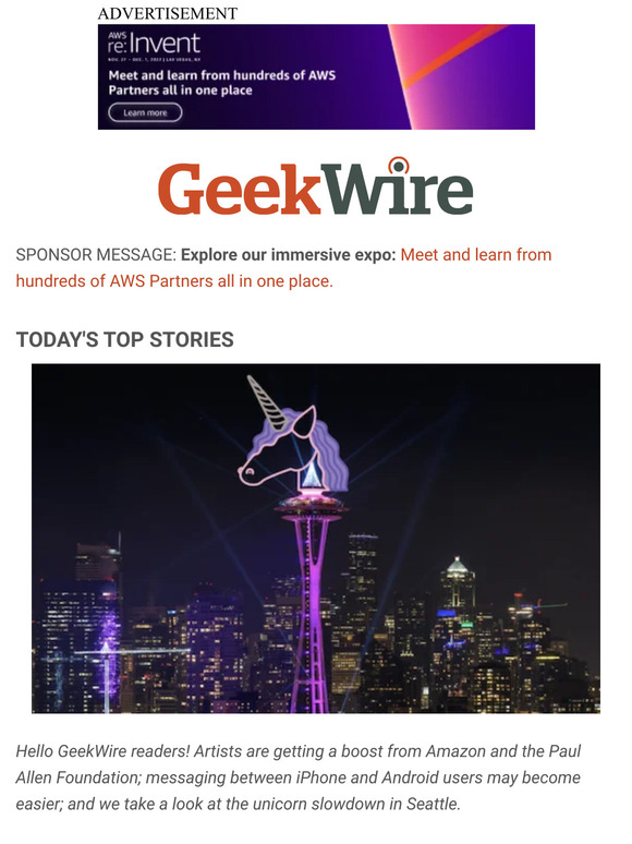 GeekWire: No new unicorns in Seattle | Amazon gets into car sales and ...