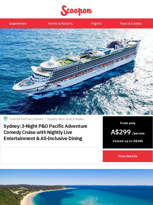 Scoopon: P&O Short Break Cruises from Brisbane & Sydney from $299pp ...