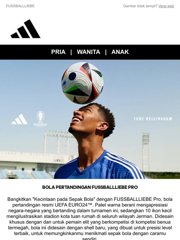 adidas: Bola pertandingan resmi UEFA EURO24™ | Milled