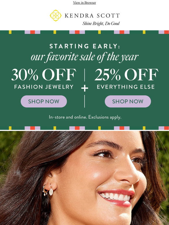 Kendra Scott: Kicking Off EARLY: Our Favorite Sale of the Year | Milled